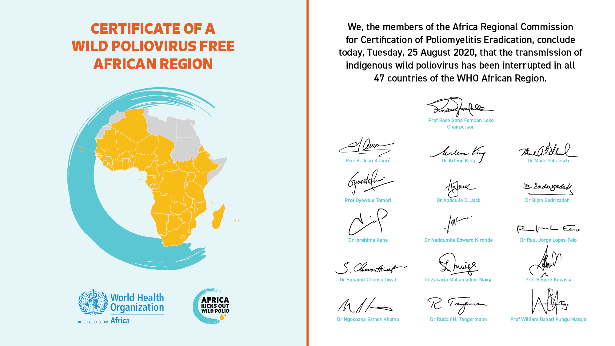 DCVMN Congratulates WHO African Region for Wild Polio-Free ...